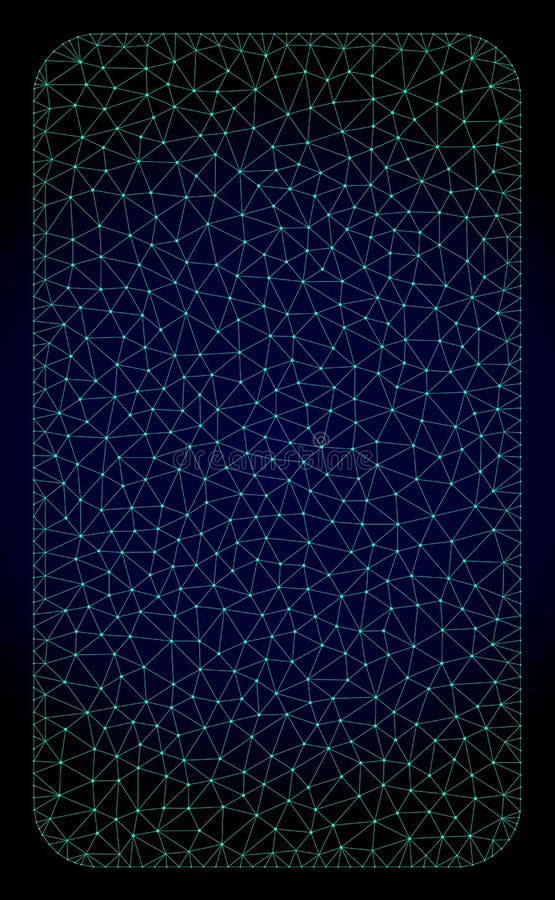 Filled Rounded Rectangle Polygonal Frame Vector Mesh Illustration Stock ...