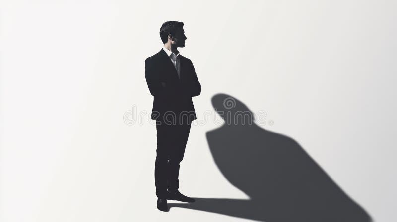 Filled with Self-confidence on White Background Stock Illustration ...