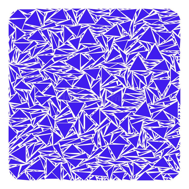 Filled Square Collage of Triangles Stock Vector - Illustration of ...