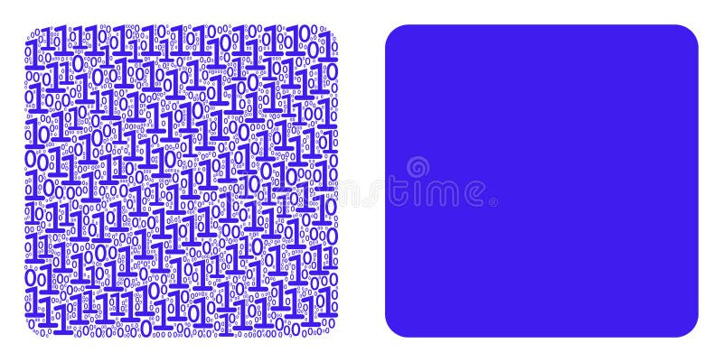 Filled Square Composition of Binary Digits Stock Vector - Illustration ...