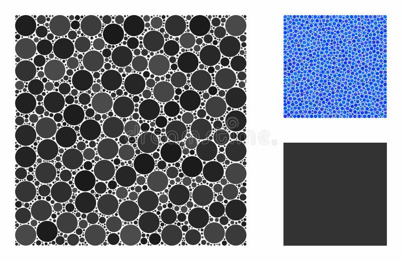 Filled Square Composition Icon of Circle Dots Stock Illustration ...
