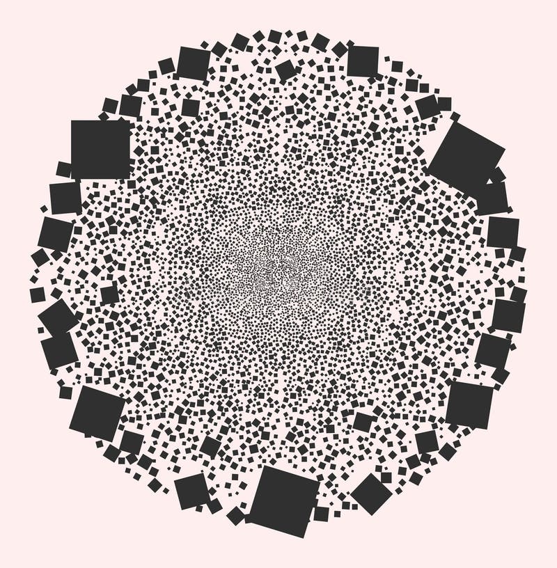 Filled Square Icon Mosaic Explosion Round Cluster Stock Vector ...