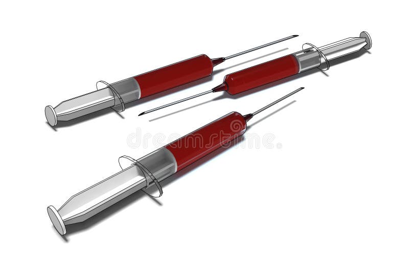 Pre-filled Syringe Isolated. 3D Rendering Stock Illustration ...