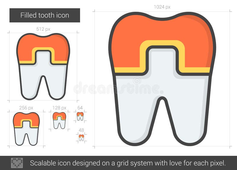 Tooth Cavity Hand Drawn Outline Doodle Icon. Stock Vector ...