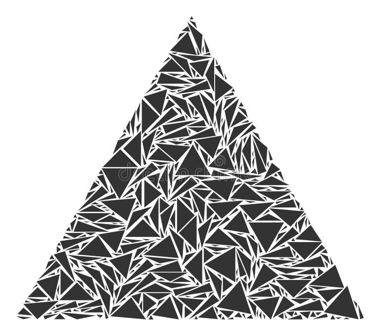 Filled Triangle Collage of Triangles Stock Vector - Illustration of ...