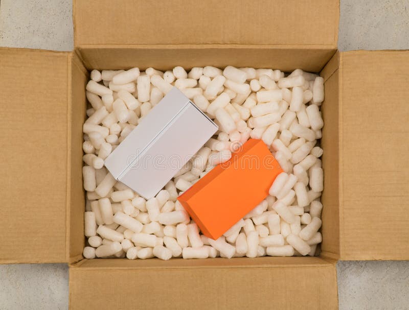 Filler for packaging stock photo. Image of polystyrene - 233134606