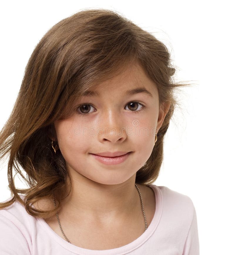 Filles de visage jolies photo stock. Image du chemin, isolement - 8712172