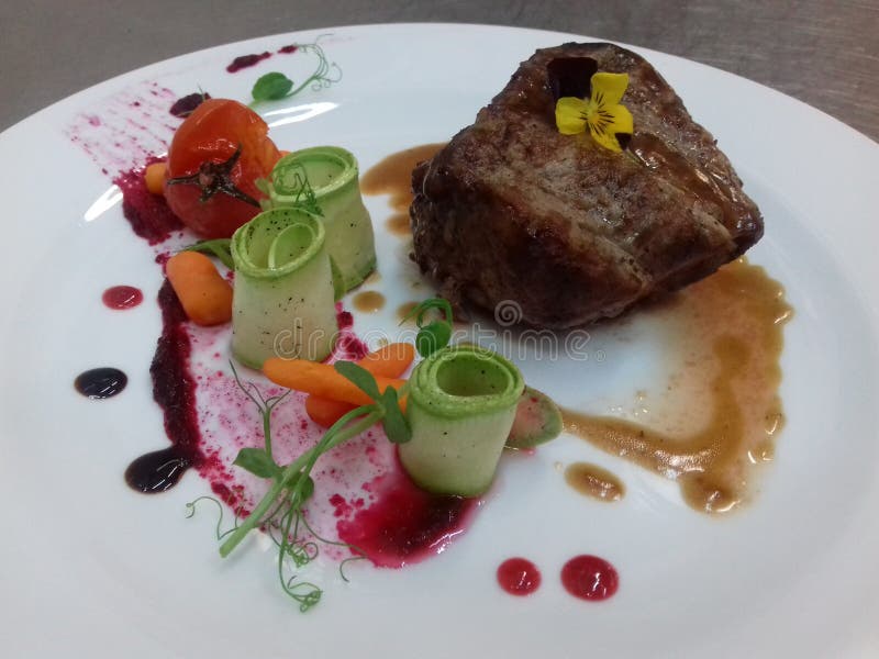 Fillet of Beef with Madeira Sauce. Beautiful Plating Stock Photo ...