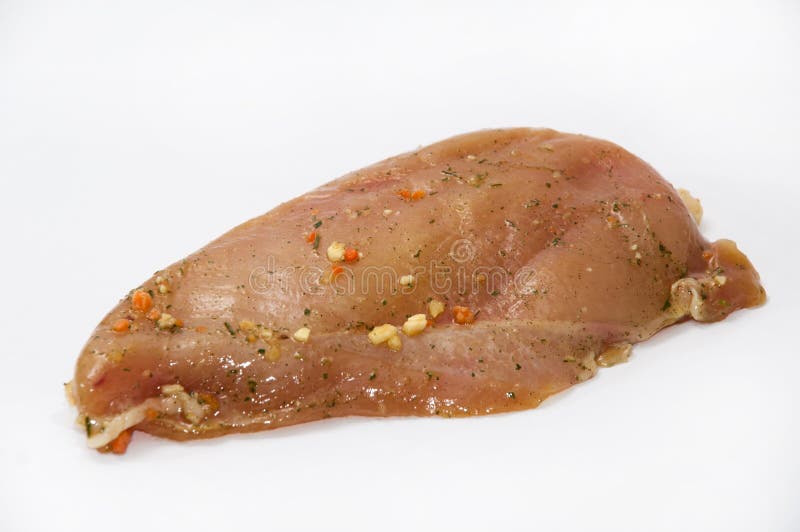 Fillet of Chicken White Meat Spiced for Barbecue Stock Image - Image of ...