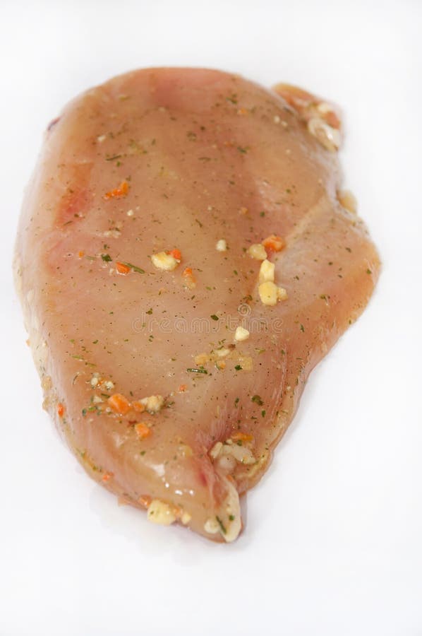 Fillet of Chicken White Meat Spiced for Barbecue Stock Image - Image of ...