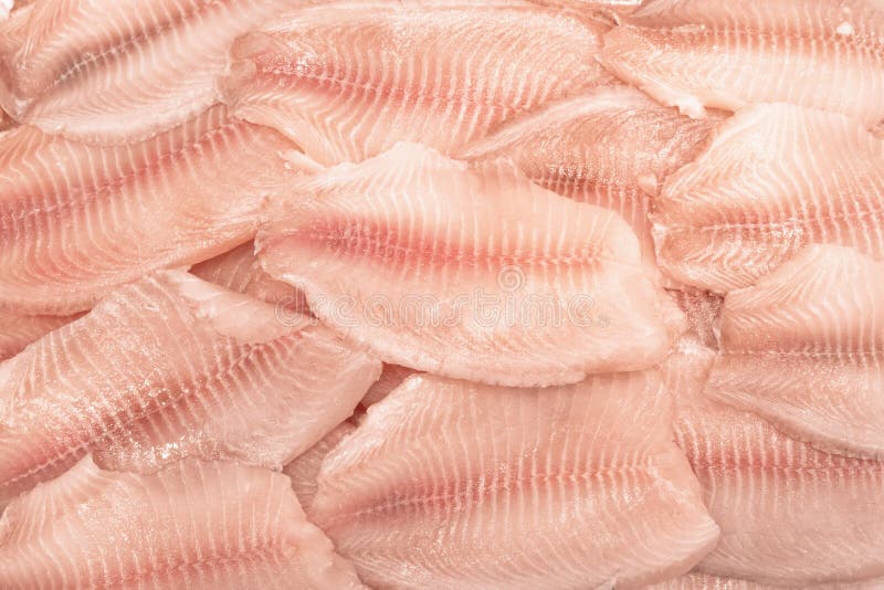 Fillet of Fish on a Counter on Ice Stock Image - Image of freshness ...