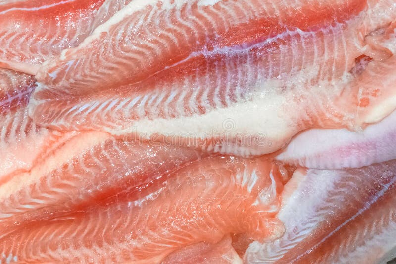 Fillet of Fish on a Counter on Ice Stock Image - Image of food, cooking ...