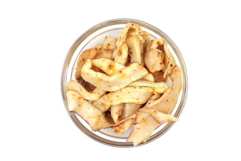 Fillet Marinated Seafood in a Glass Dish Stock Photo - Image of protein ...