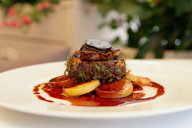 Fillet Mignon Steak Nice Fine Dining Style Dish Decoration Stock Image ...