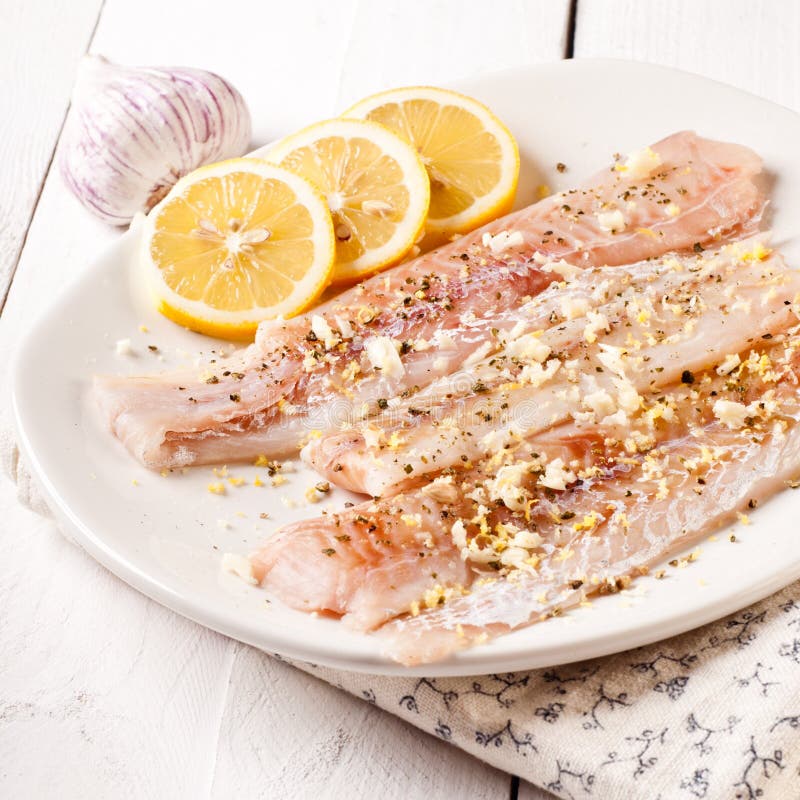 Fillet of pollack stock image. Image of plate, fish, nutrition - 37189187
