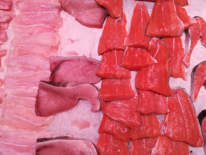 Steak and fish fillet stock image. Image of tasty, grilled - 80333681