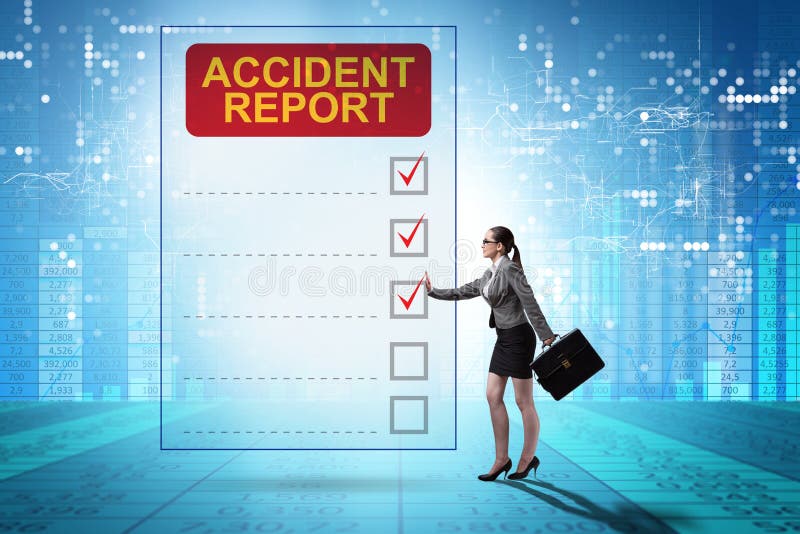 Filling in Accident Report in Insurance Concept Stock Image - Image of ...