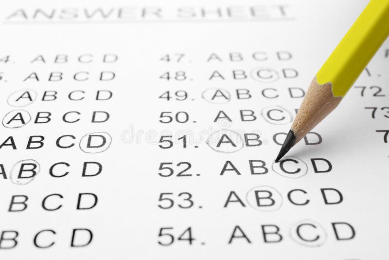Filling Answer Sheet with Pencil Stock Photo - Image of form ...