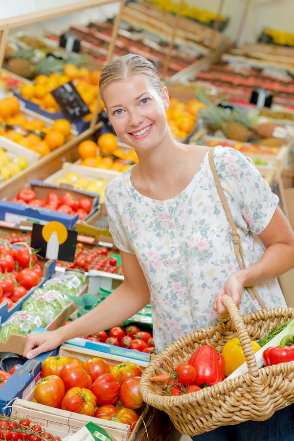 Filling Basket Up with Vegetables Stock Image - Image of plentiful ...