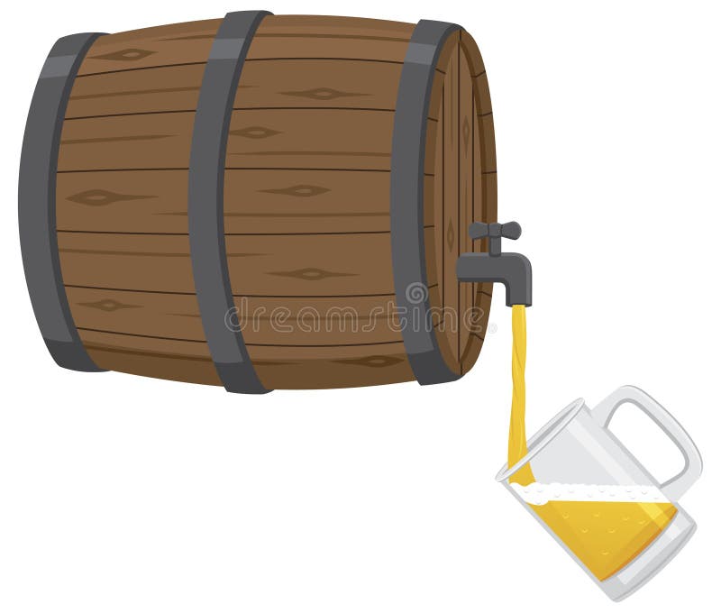 Filling a Beer Mug from Keg Stock Vector - Illustration of glass ...