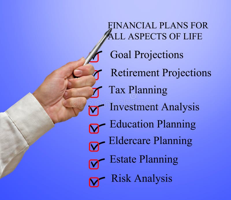Checklist for Financial Plans Stock Photo - Image of education ...