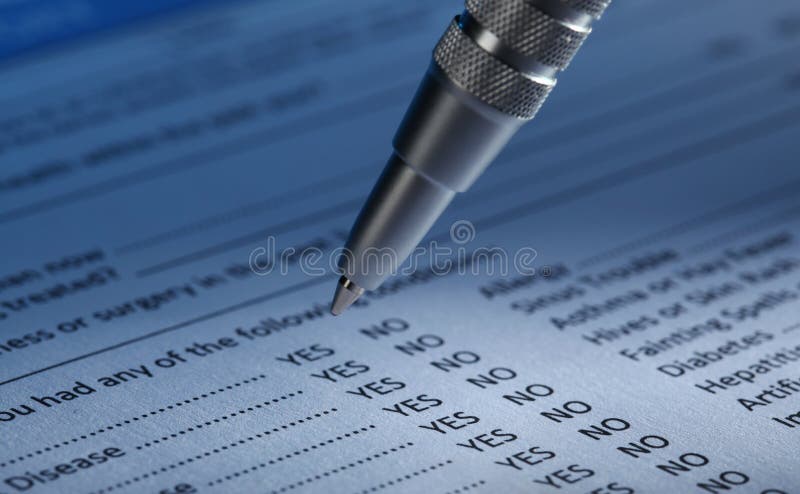 Filling Document Form stock photo. Image of close, medicine - 29552128
