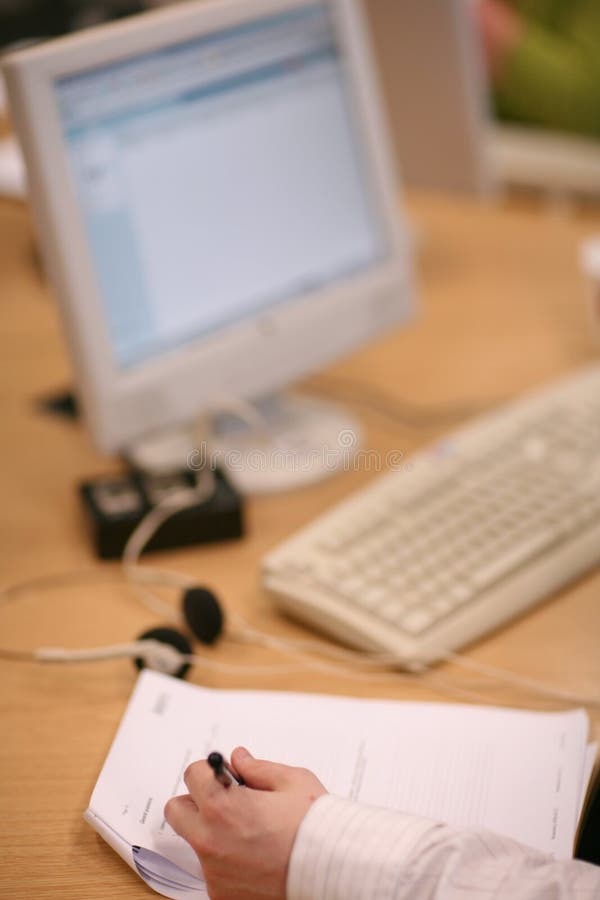 Filling in Form by Computer Stock Photo - Image of online, office: 3399292