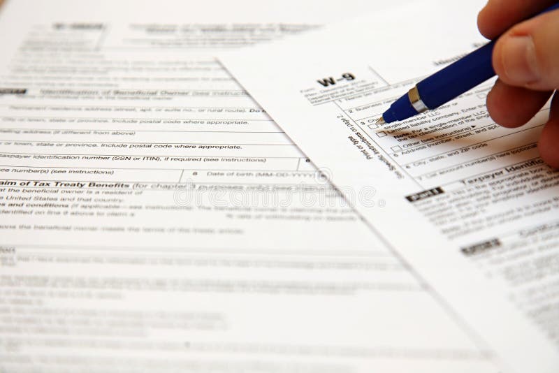 Filling the Forms Using a Pen Stock Image - Image of detail, papers ...