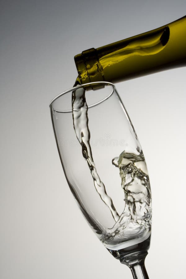 Filling Glass with White Wine Stock Photo - Image of tasteful ...