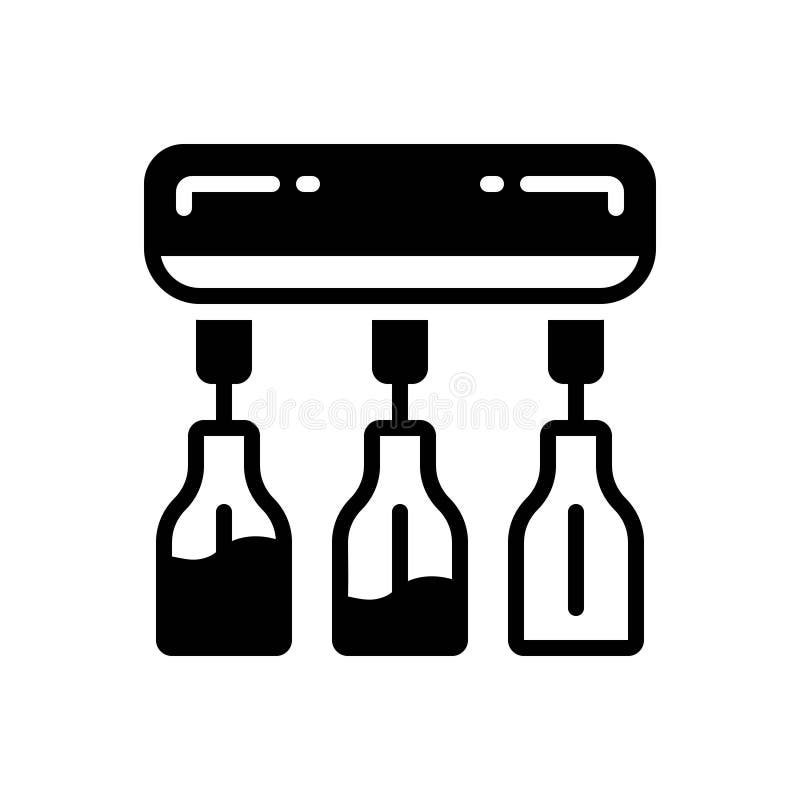 Black Solid Icon for Filling, Stuffing and Packing Stock Vector ...