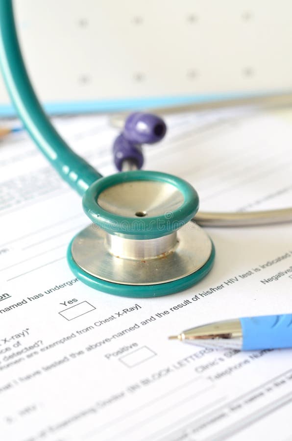 Filling Medical Form stock photo. Image of insurance - 43488816