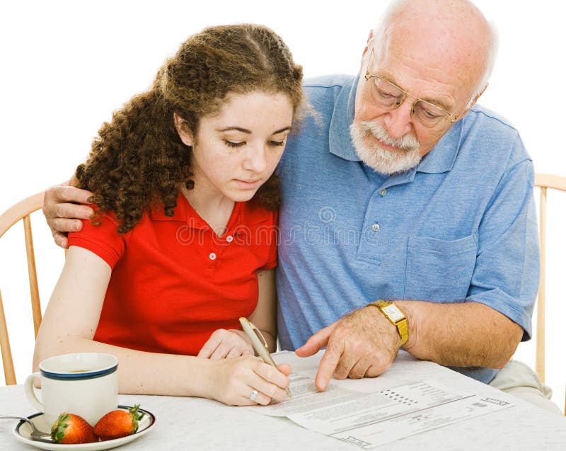 Filling Out Forms stock image. Image of helping, friendly - 189385