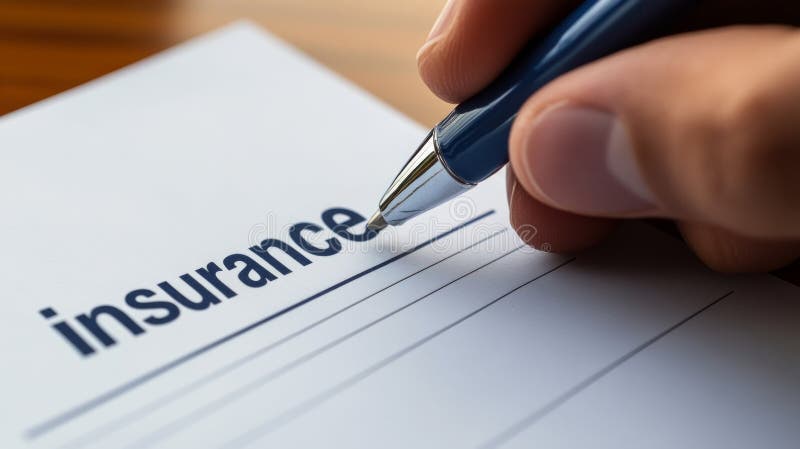 Filling Out Insurance Form. Financial Security and Risk Management for ...