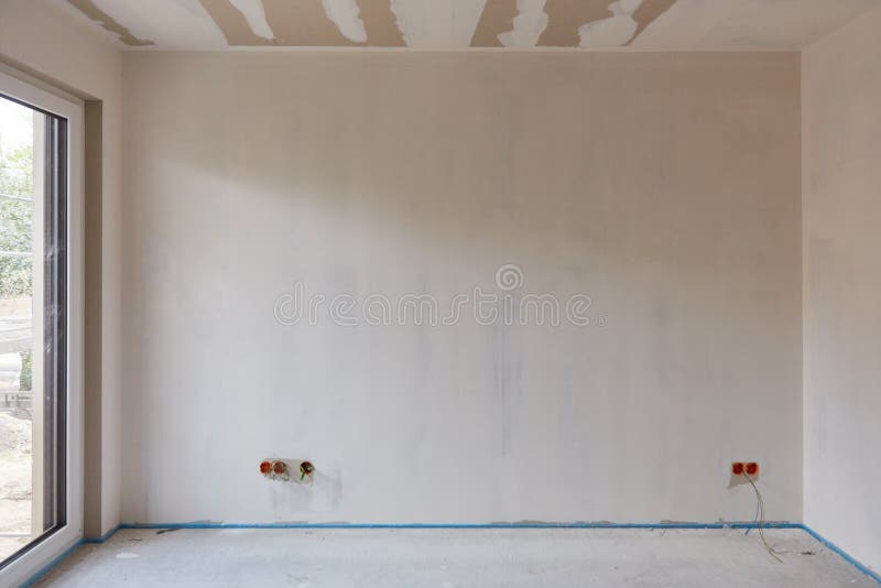 Filling and Plastering Walls and Ceilings when Building a House Stock ...