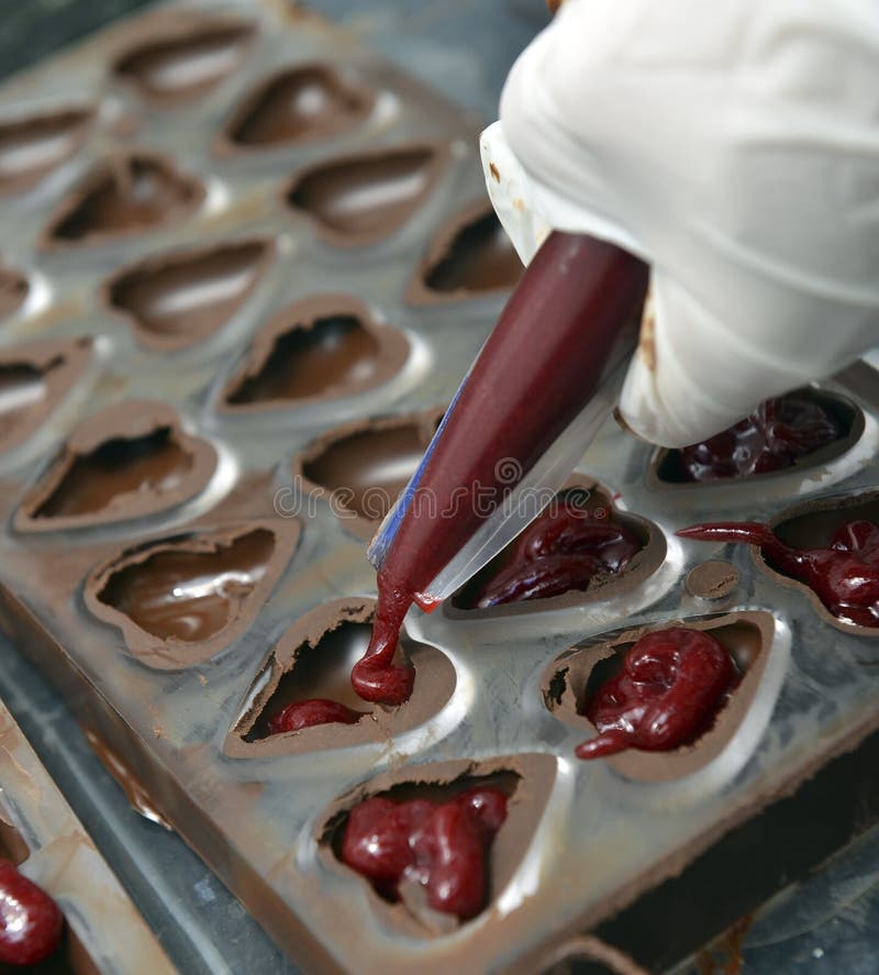 Filling pralines stock photo. Image of food, form, dessert - 32912800