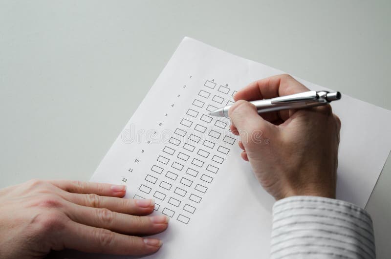 Filling Out The Questionnaire Stock Photo - Image of list, issues: 22622820