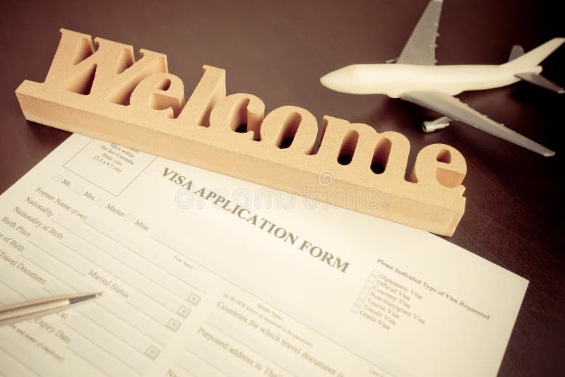 Travel Visa Application Form for Vacation Stock Photo - Image of legal ...