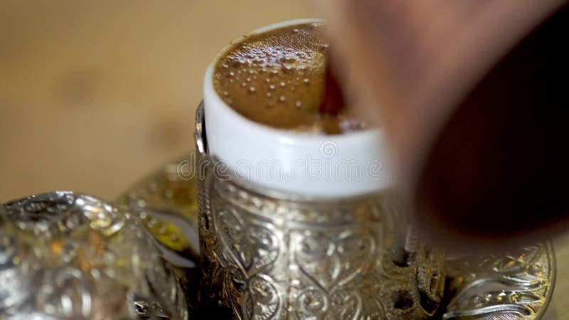 Filling Turkish Coffee, Coffee in the Sand. Ottoman Style Turkish ...