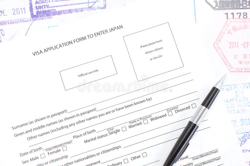 Filling visa stock image. Image of application, business - 32790039