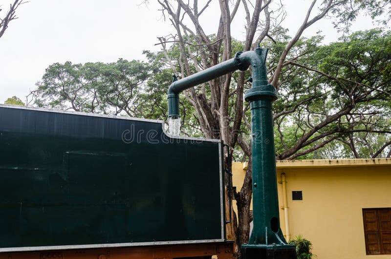 Filling Water To an Old Locomotive Steam Engine Stock Photo - Image of ...