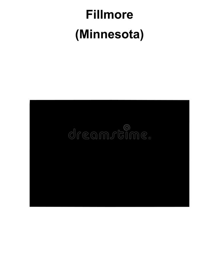 Fillmore outline map stock vector. Illustration of county - 361610323