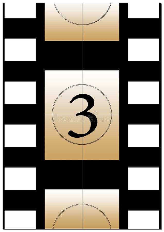 Film countdown at number 4 stock vector. Illustration of theater - 4300999