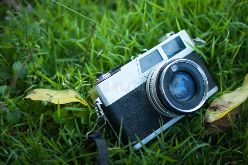 Film camera stock image. Image of analog, antique, flower - 35039993