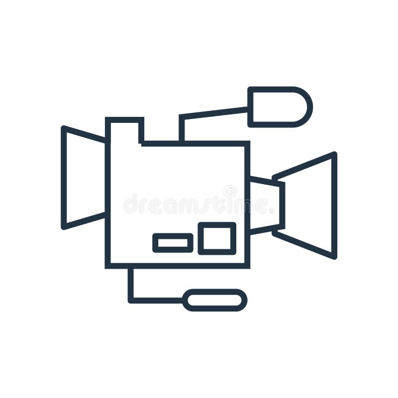 Film Camera Icon Vector Isolated on White Background, Film Camera Sign ...