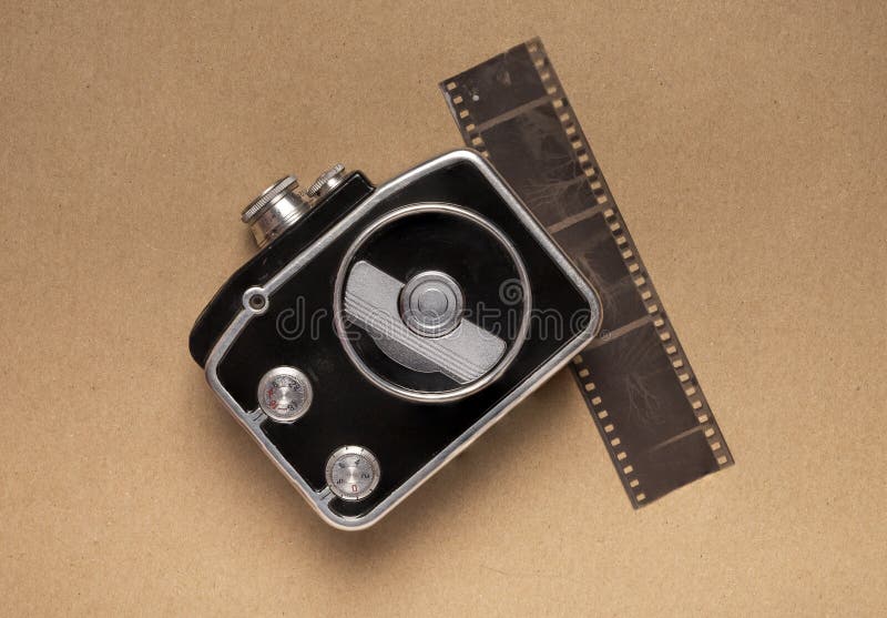 Film Camera in Vintage Style. Historical Device Stock Image - Image of ...