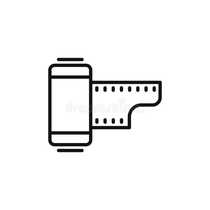 Film Canister Icon Isolated on White Background Stock Vector ...