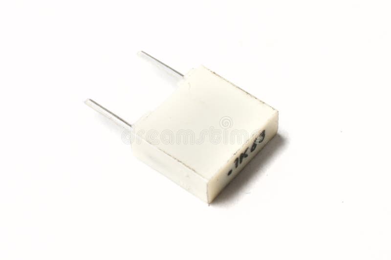 Film Capacitor on White Background Stock Photo - Image of capacitor ...
