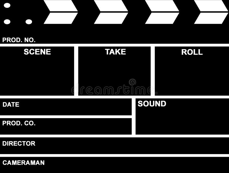 Film Clap board stock illustration. Illustration of actor - 2400596