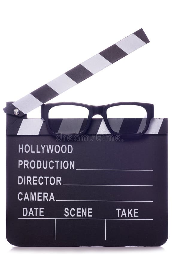 Film Clapper with 3d Glasses Cutout Stock Image - Image of chic ...