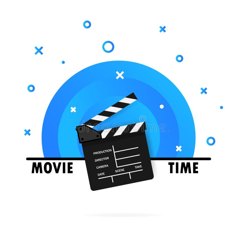 Film Clapper Board. Movie Clapper. Movie Time Concept Stock Vector ...